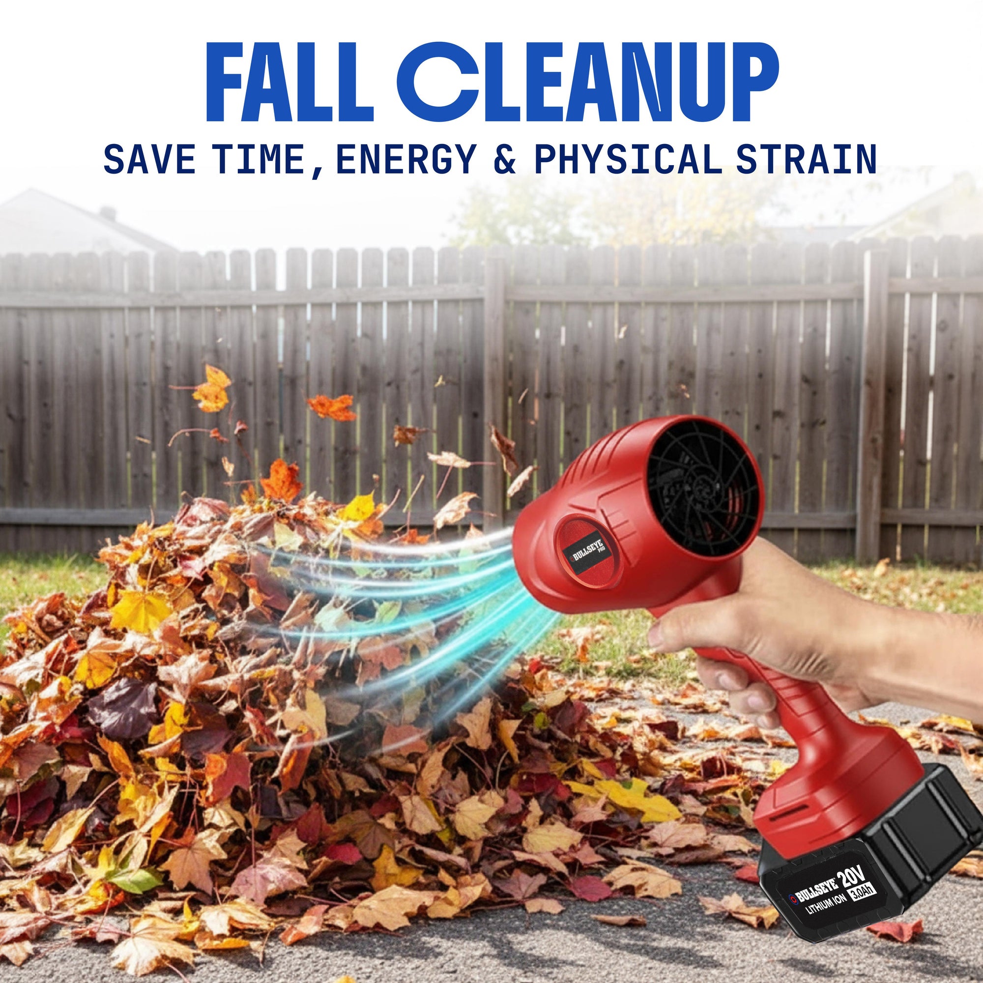 Bullseye Blower Rechargeable Cordless Leaf Dust Air Blaster – Bell + Howell