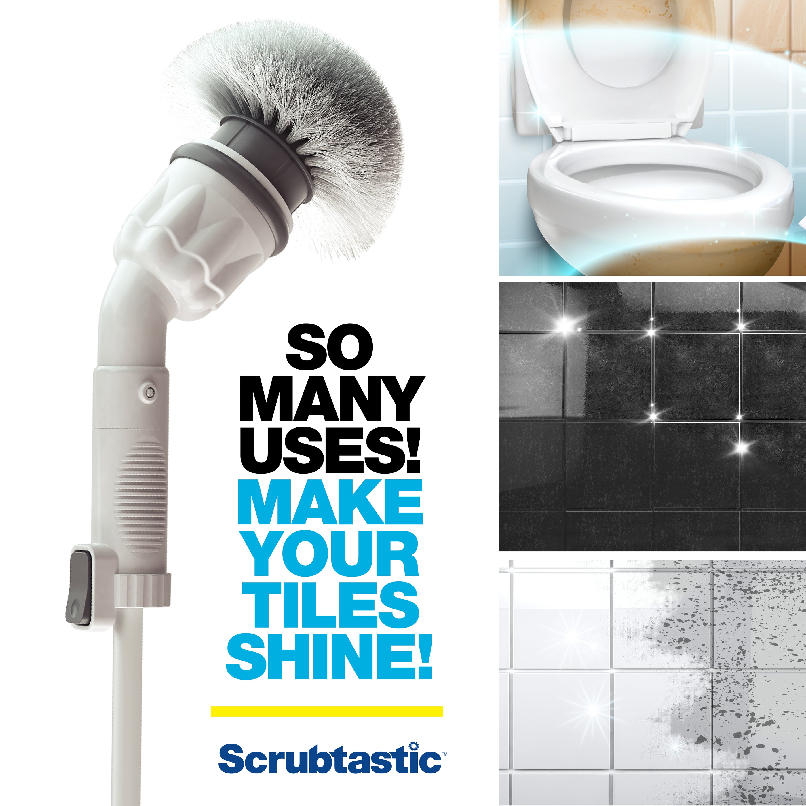 Scrubtastic Rechargeable Power Scrubber – Bell + Howell