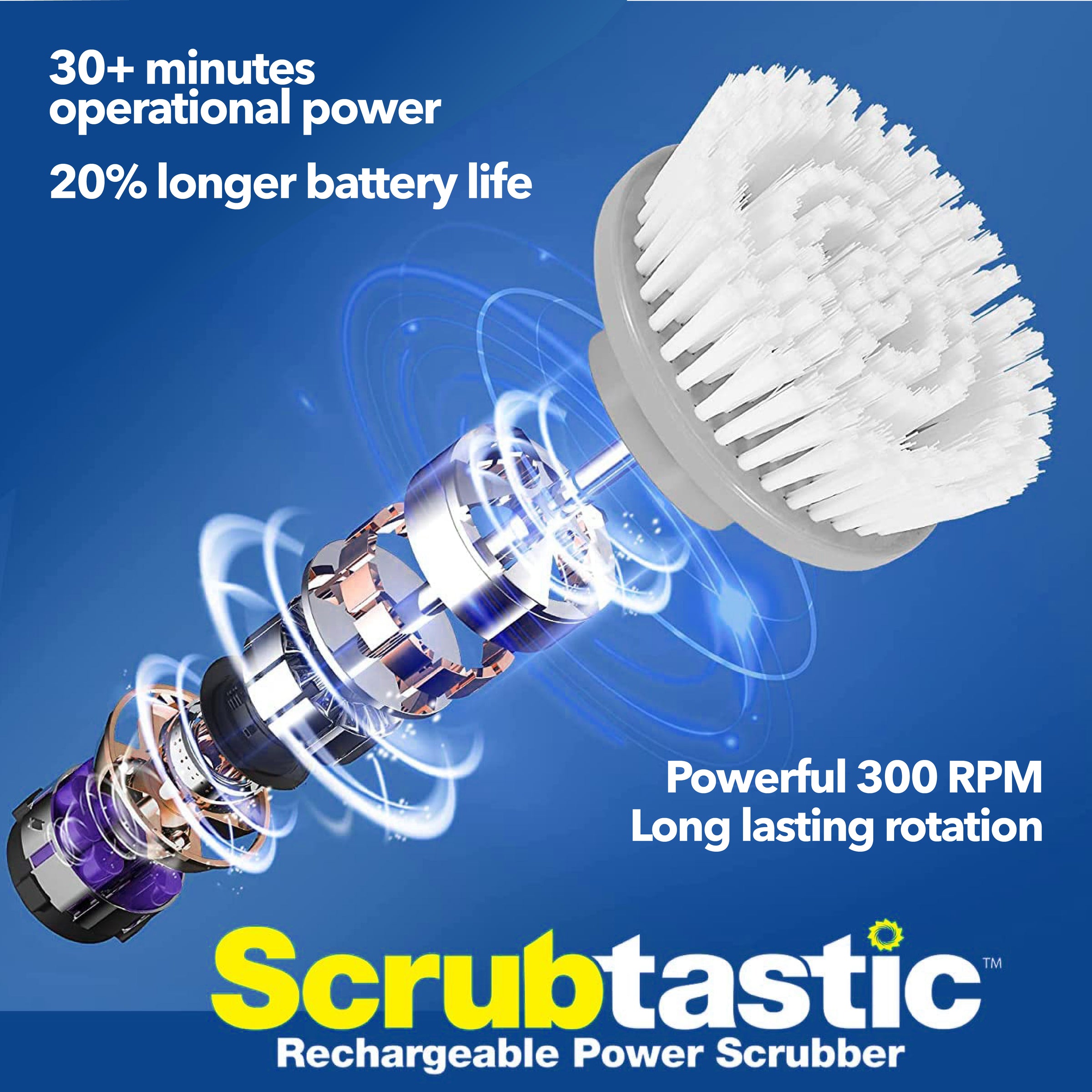 Scrubtastic Rechargeable Power Scrubber – Bell + Howell