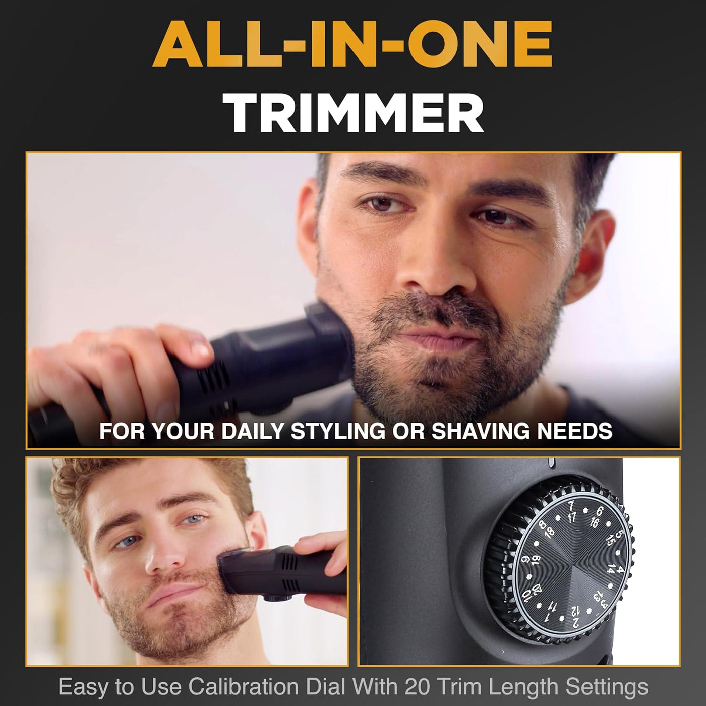 VacuTrim, Rechargeable Trimmer with Built-In Vacuum, Electric Shaver w ...