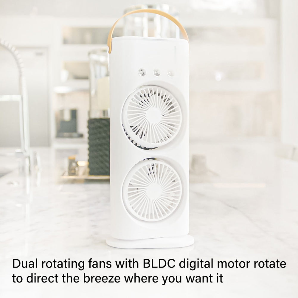 Aqua Breeze Cool Misting Fan, Remote Controlled, Oscillating, USB-C Re ...