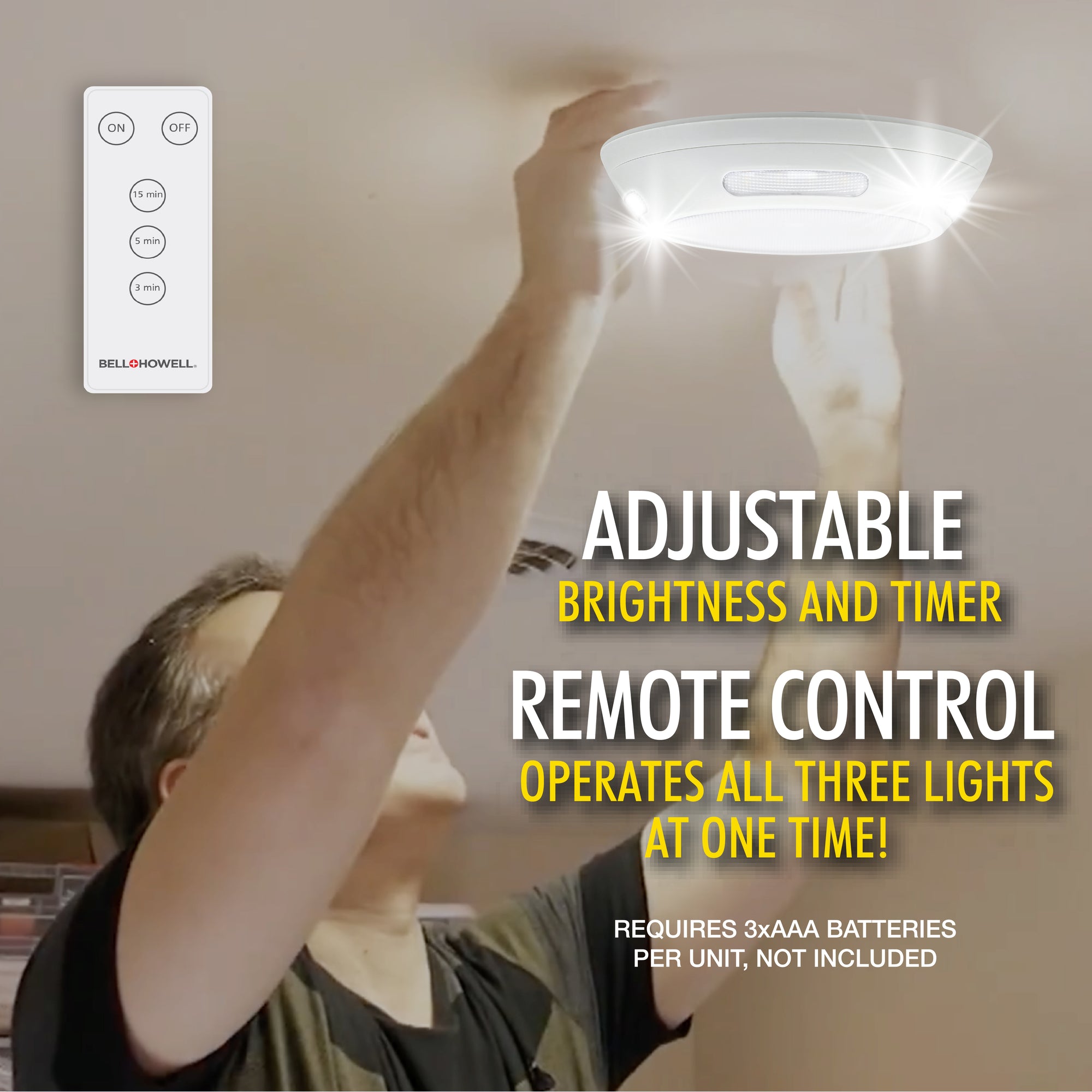 Bionic LED Puck Lights 3 Pack – Bell + Howell