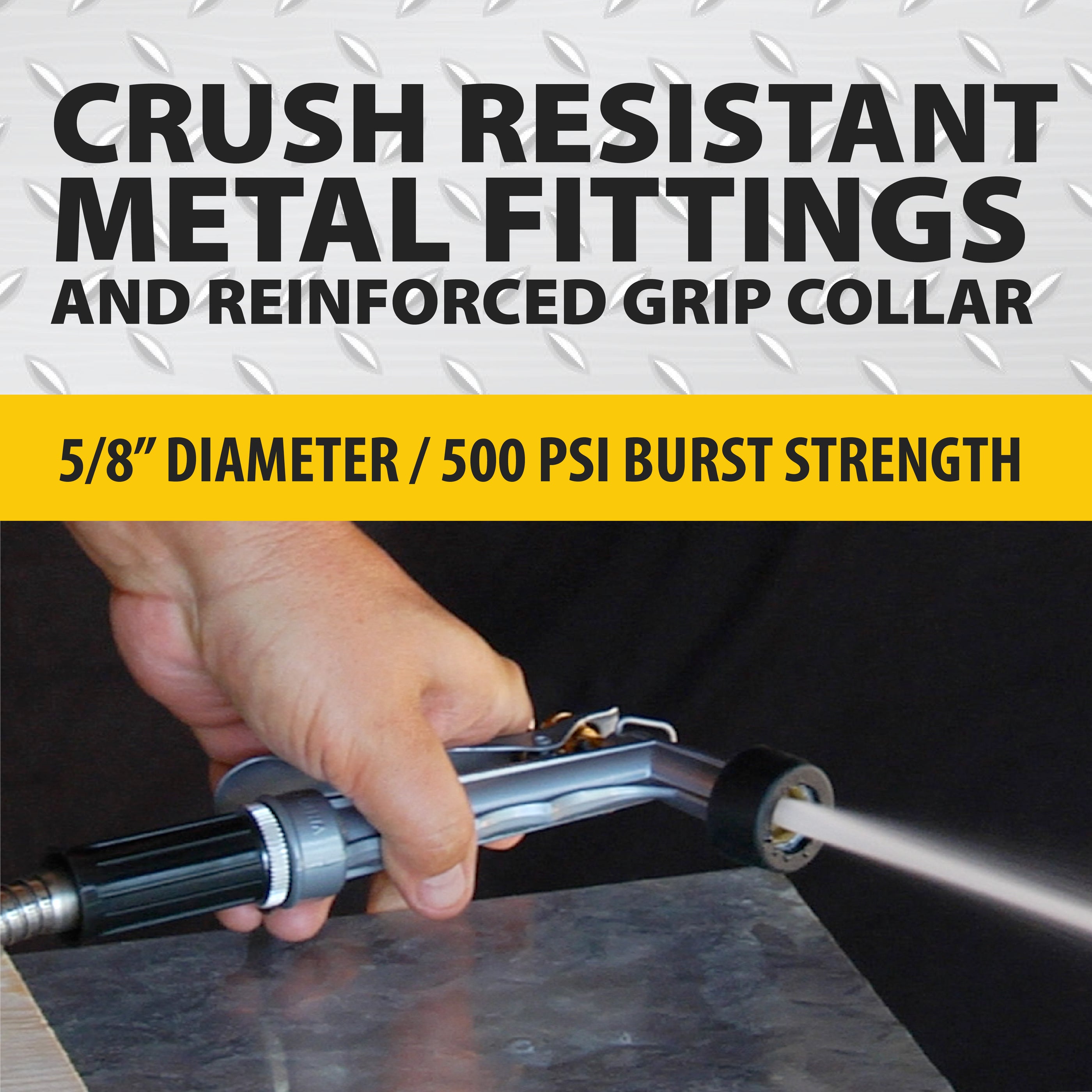 Bionic Steel Garden Hose - Stainless Steel, Flexible, Crush Resistant ...