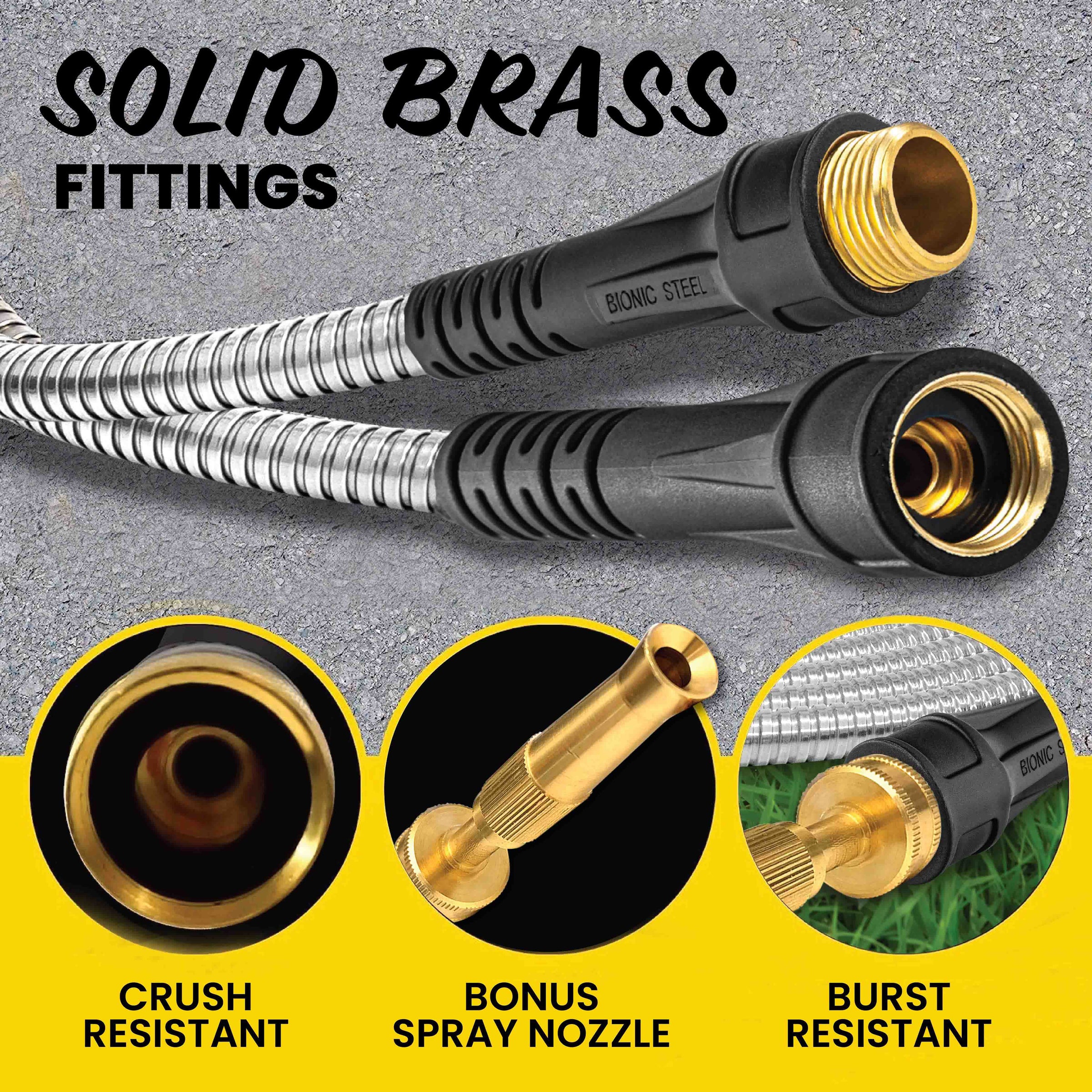 Bionic Steel PRO - 5/8 in. Heavy-Duty Stainless Steel Garden Hose with ...
