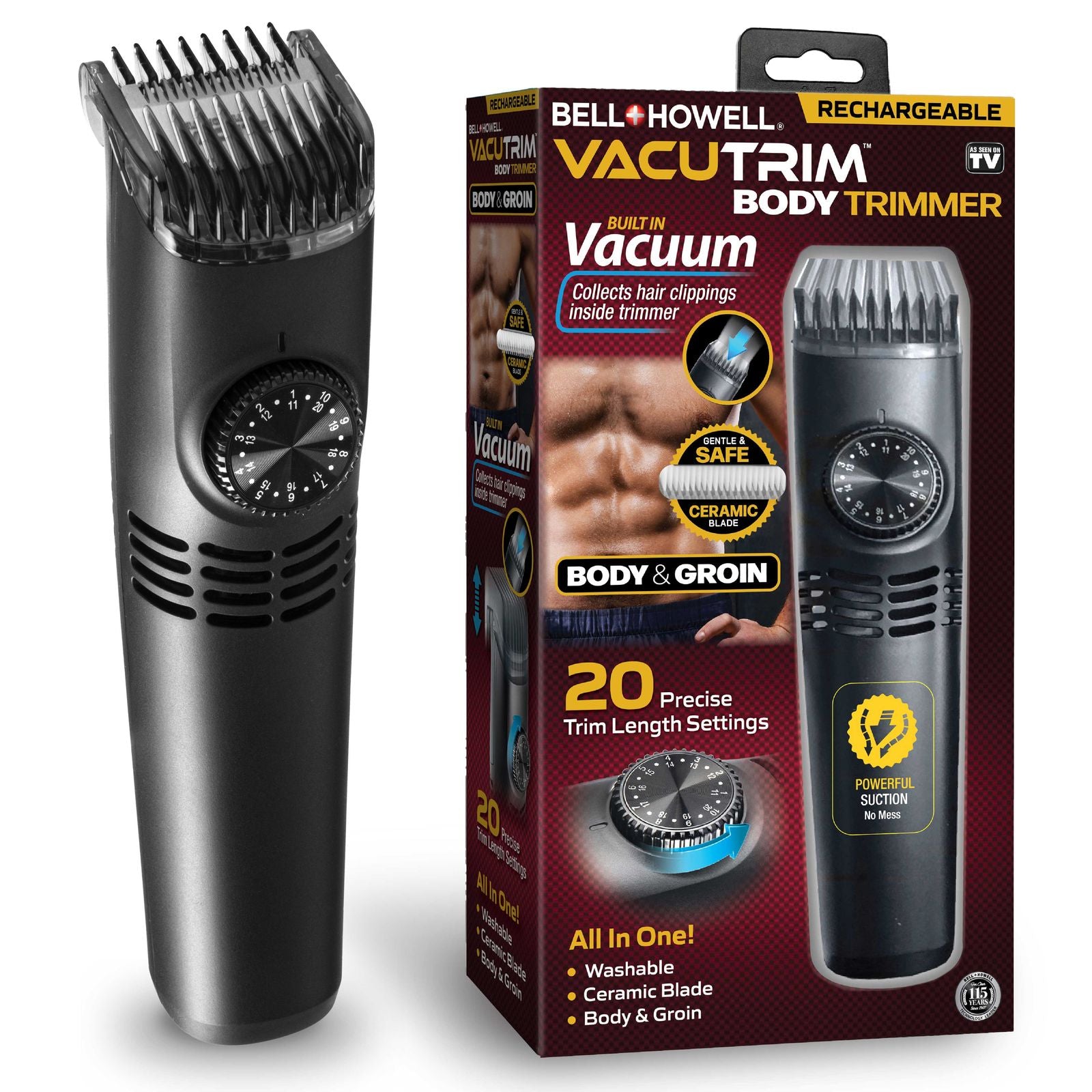 VacuTrim Body Trimmer – Bell + Howell