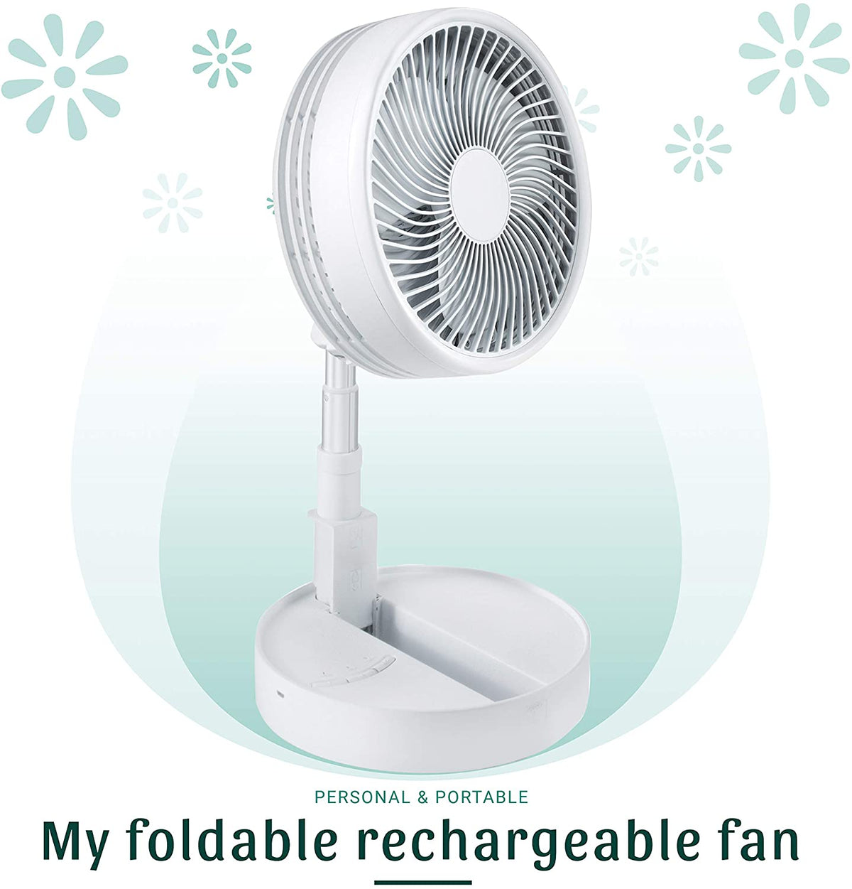 My Foldaway Rechargeable Fan – Bell + Howell