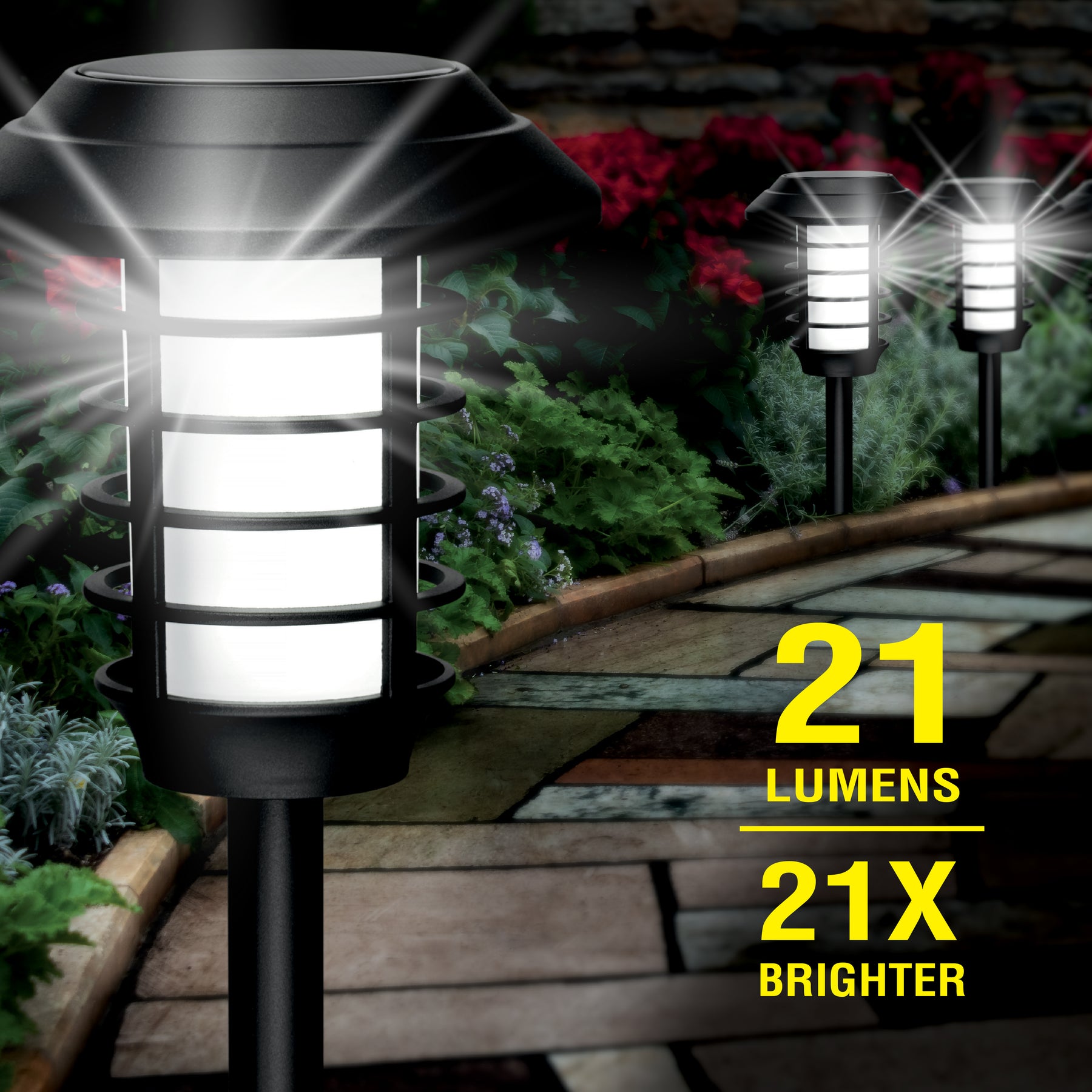 Solar Flame pathway Lights 4 Pack – Bell + Howell