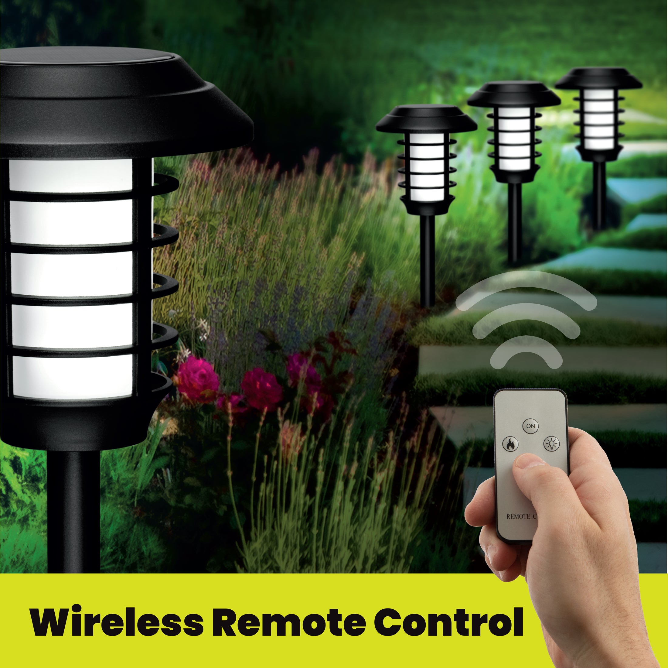 Bell + Howell Smart Solar Pathway Lights with Remote Control- 4 Pack