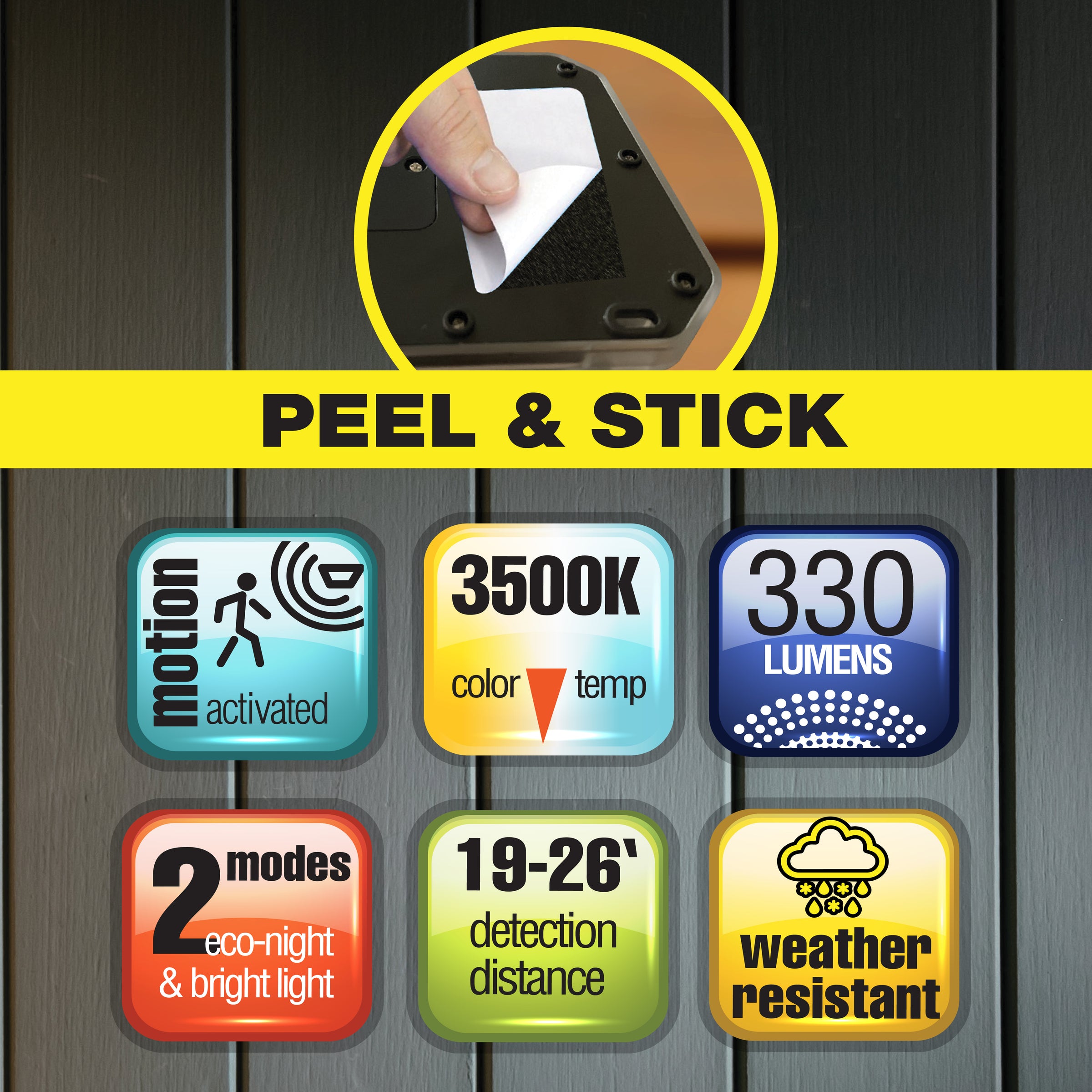 Bell+Howell Solar Bionic Wall Light Solar Light For Outdoors with Moti ...