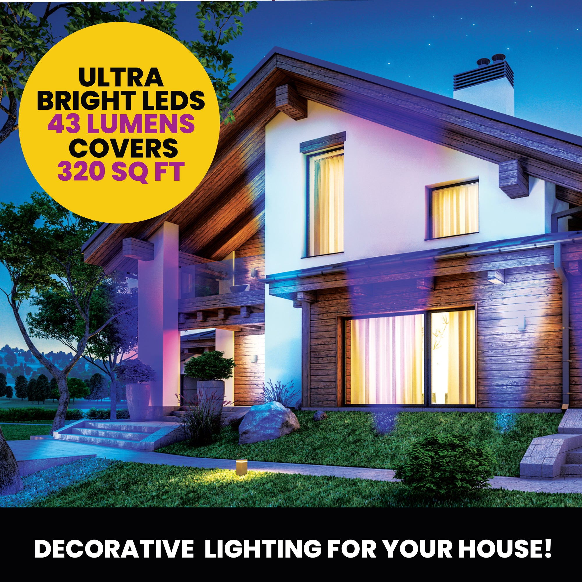 Bell + Howell Bionic Color Burst Solar Powered Spotlight (2 pack)