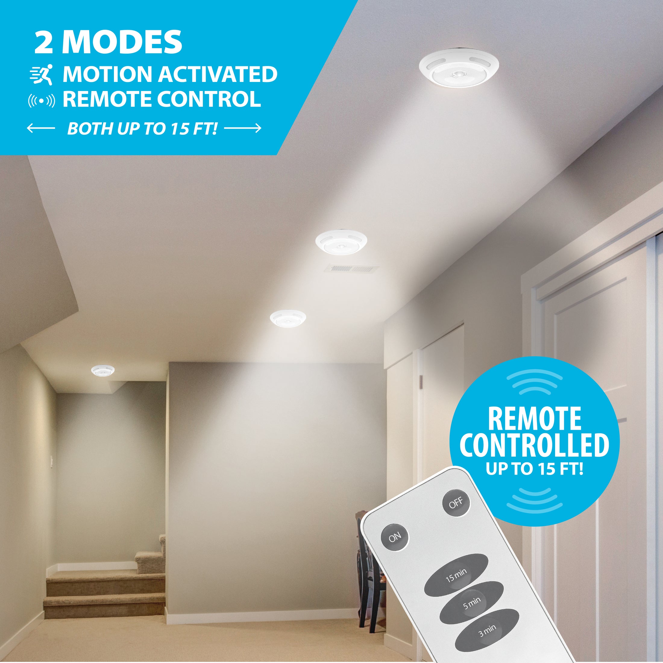 Bionic Motion Activated Compact Ceiling Light – Bell + Howell