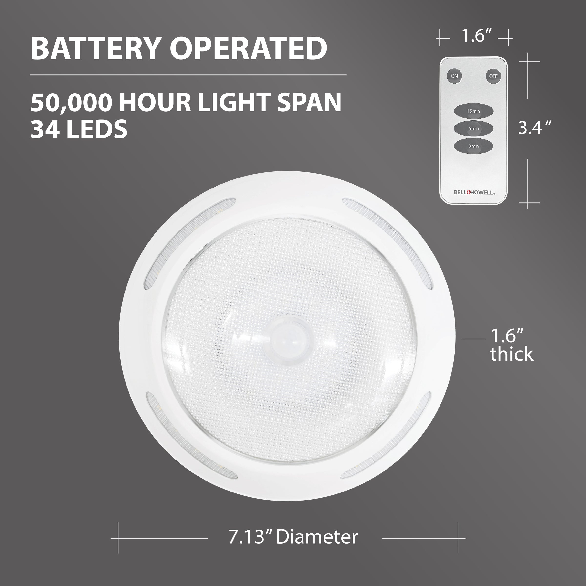 Bionic Motion Activated Compact Ceiling Light – Bell + Howell