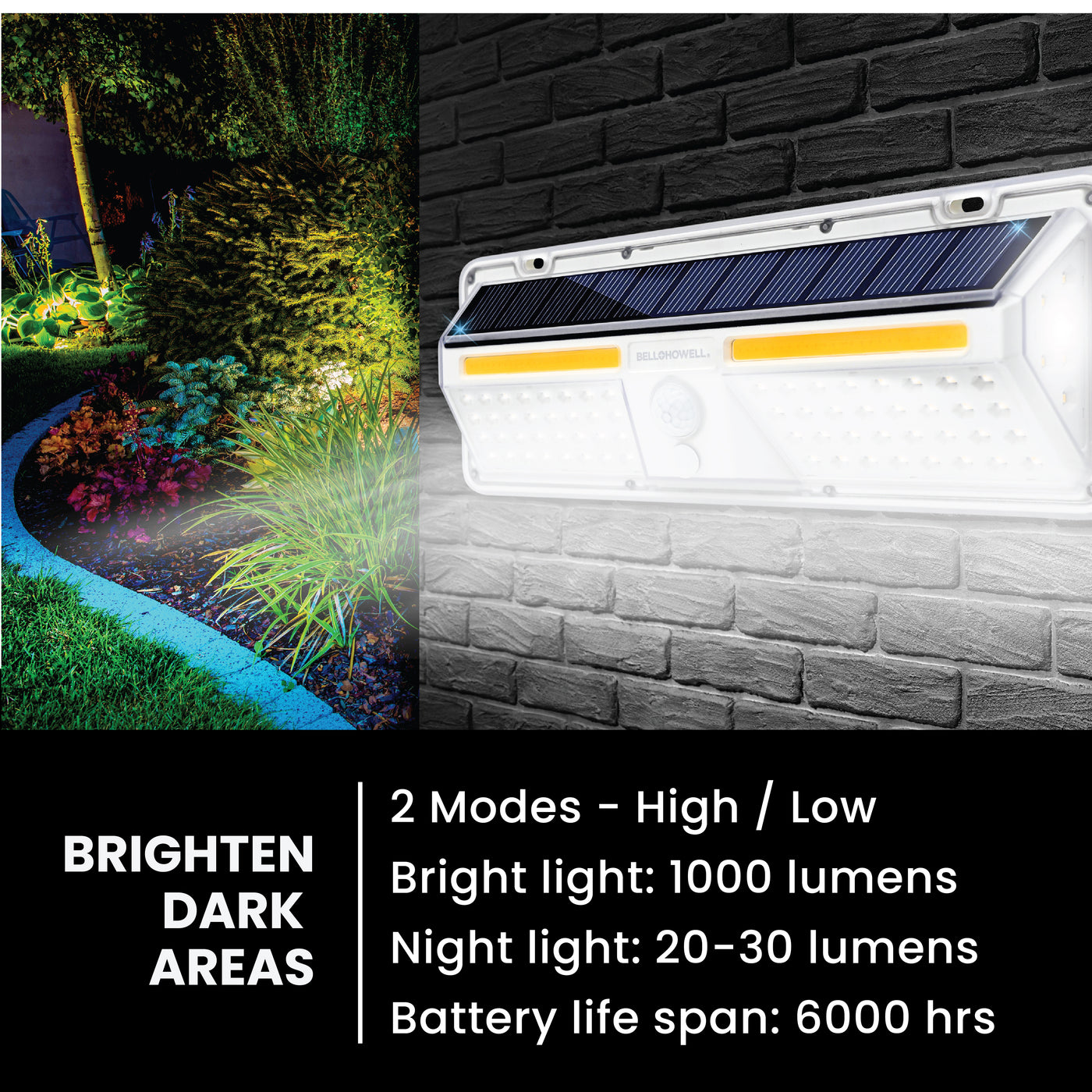 Bionic Solar Wall Light Motion Activated XL – Bell + Howell