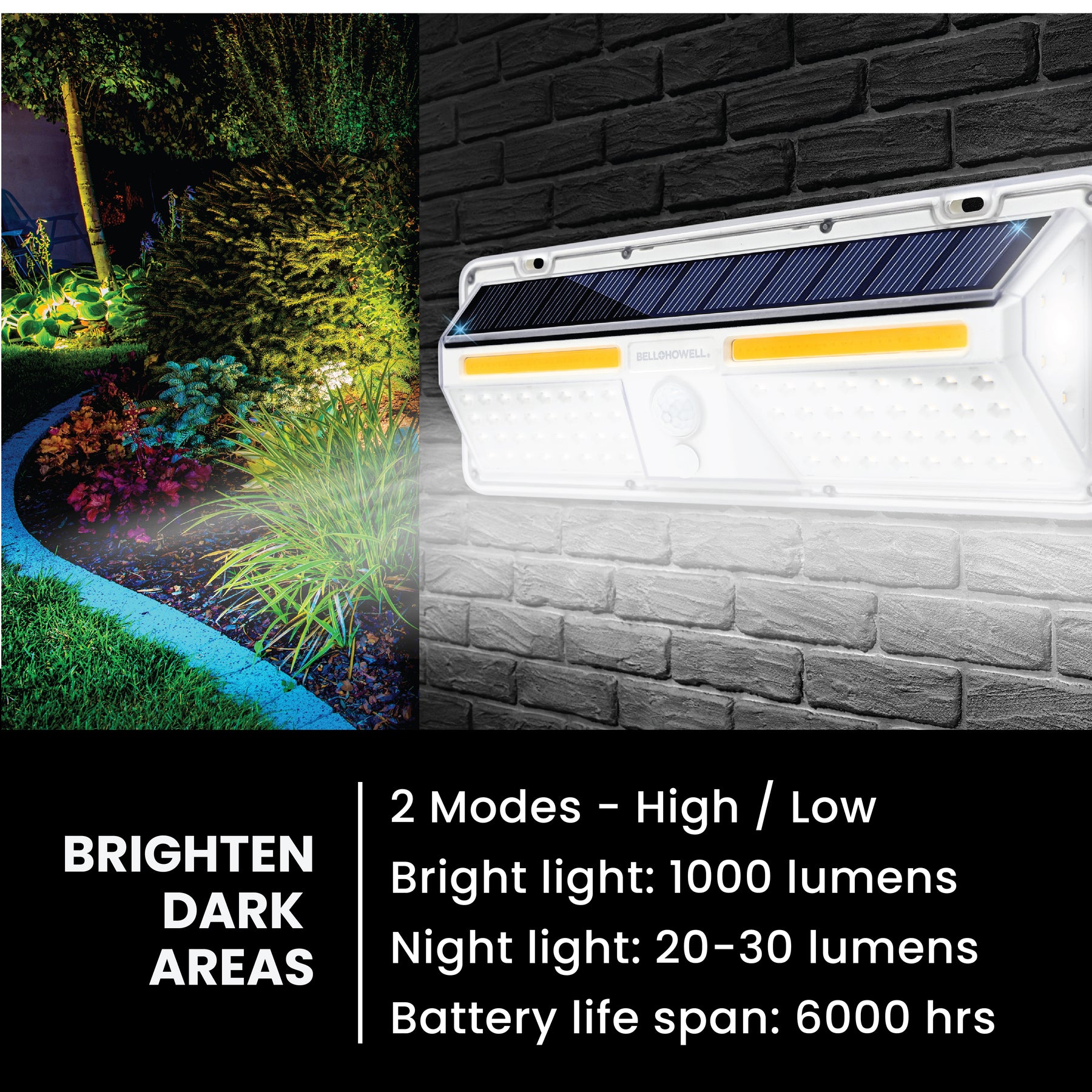 Bionic Solar Wall Light Motion Activated XL – Bell + Howell